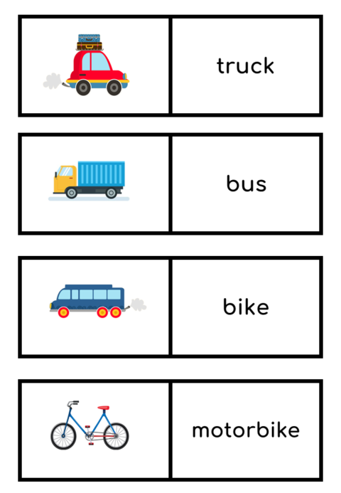 Transportation- Basic vocabulary for EFL/ESL students – Preschool and ...