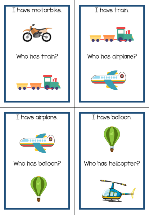 Transportation- Basic vocabulary for EFL/ESL students – Preschool and ...