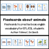 Flashcards about animals for EFL/ESL students from Preschool and 1st ...