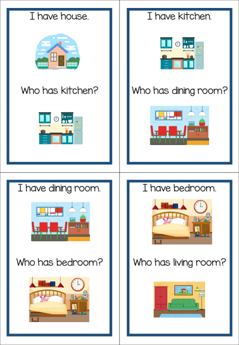 Parts of the House for EFL/ESL Preschool and 1st. Grade students ...