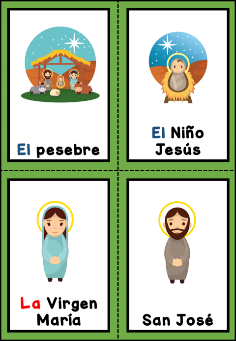 Flashcards about Christmas in Spanish – Tarjetas sobre la Navidad en ...